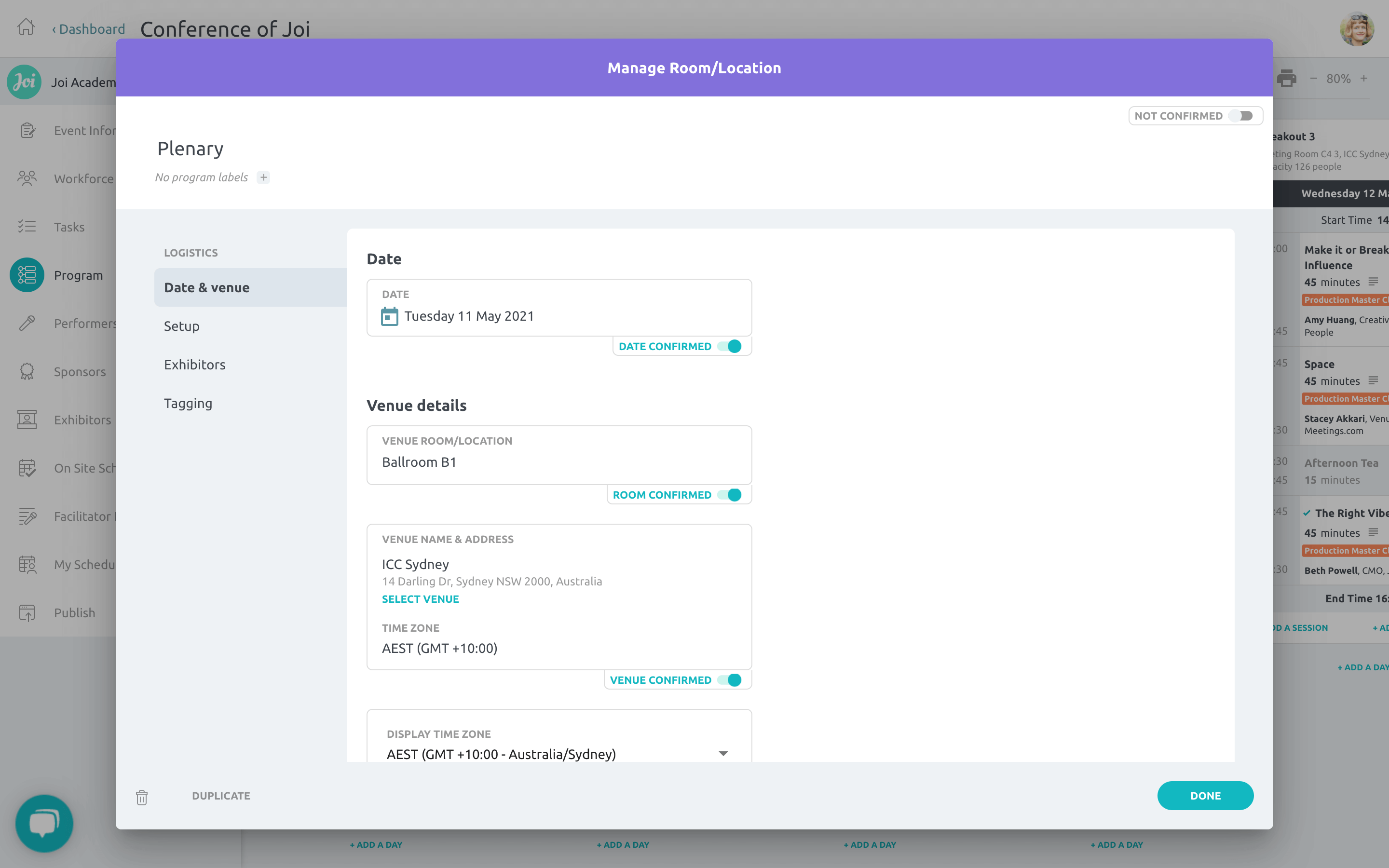 Program Builder • Joi